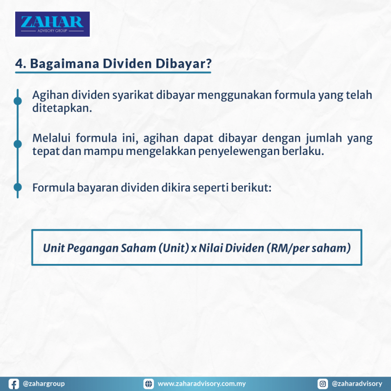Pembahagian Dividen Syarikat Sdn Bhd – Zahar Advisory Group